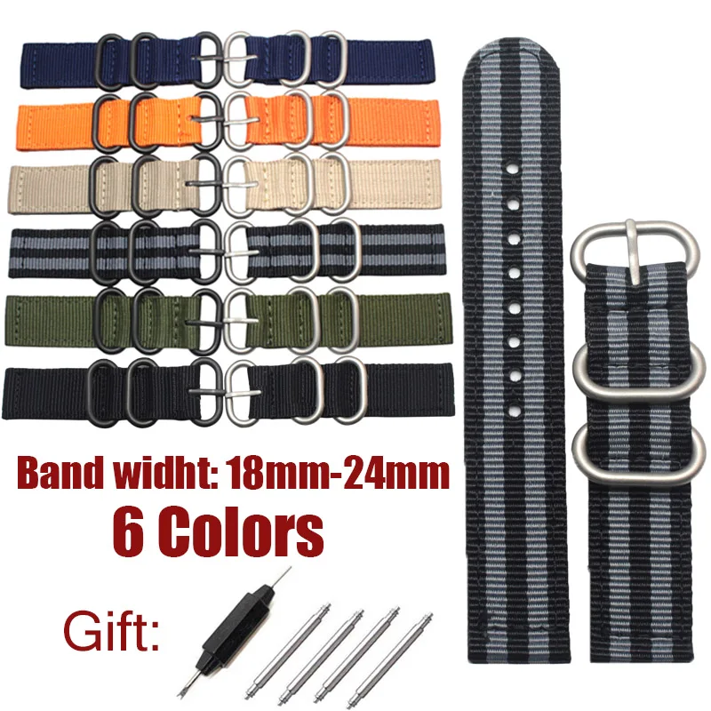 Nylon-Watchband-18mm-20mm-22mm-24mm-6-Colors-Women-Men-Fashione-Sport ...