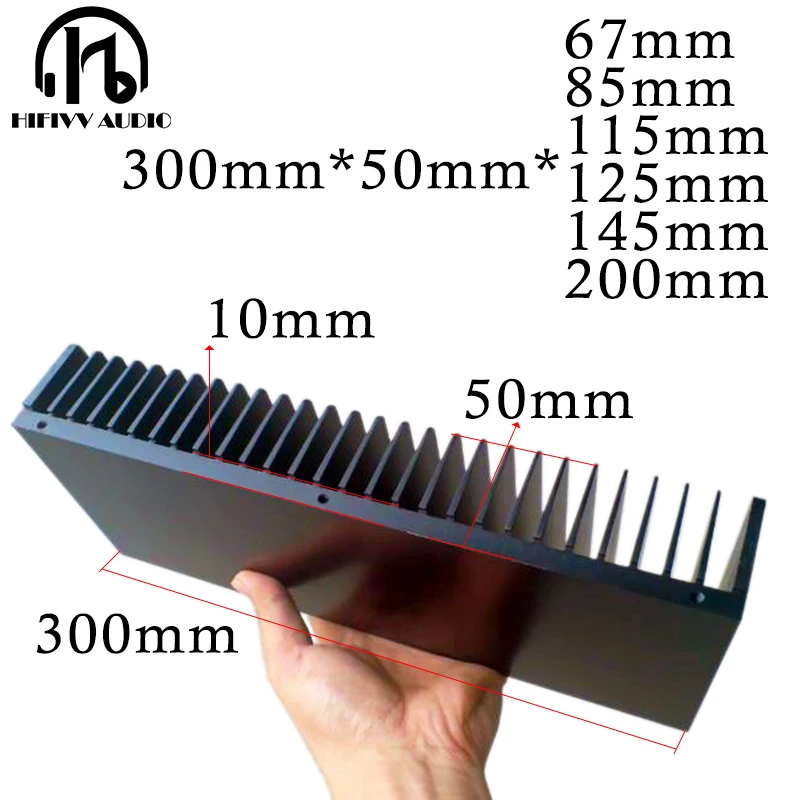 DIY Radiator Aluminum heatsink for Audio Amplifier Chassis Shell ...