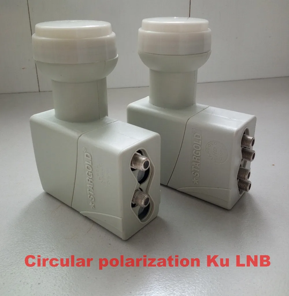 2pcs Circular Polarization Quad Lnb 10.75ghz Best Signal Digital Hd Ku Band High Gain Low Noise ...