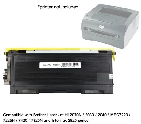 Black Printer Cartridge Toner Brother Compatible TN2000 / TN350 ...