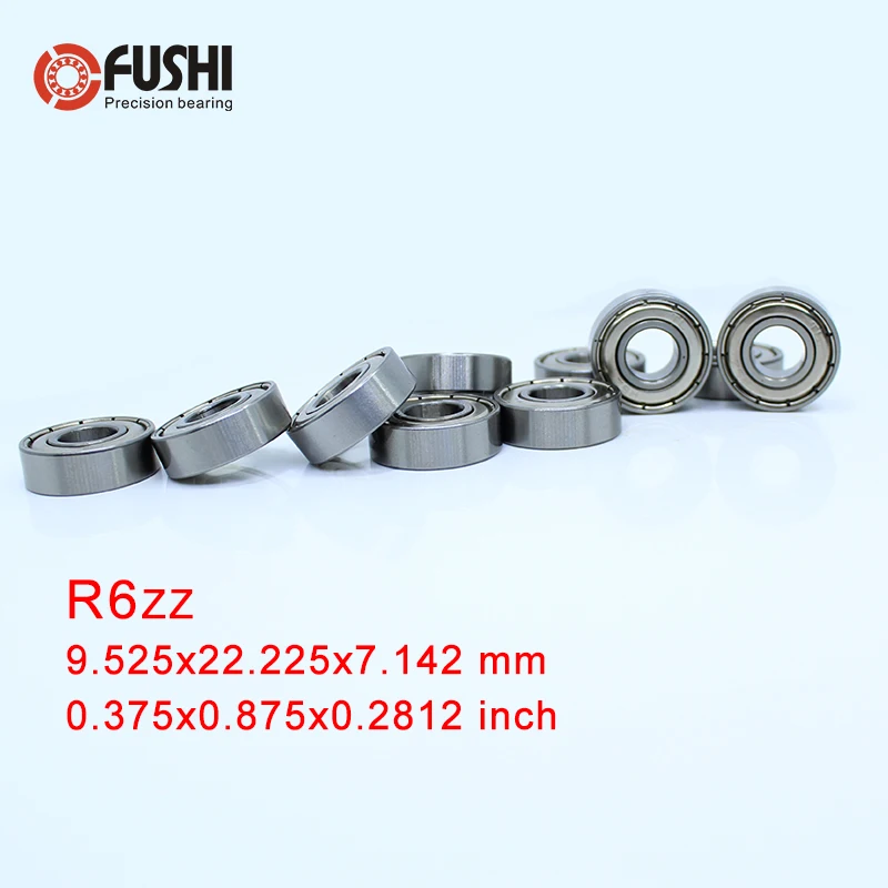 R6ZZ 베어링 ABEC 1 (10PCS) 3/8 "x7/8" 9/32 "인치 미니어처 R6 ZZ 볼 베어링 RC 모델 R6 ...