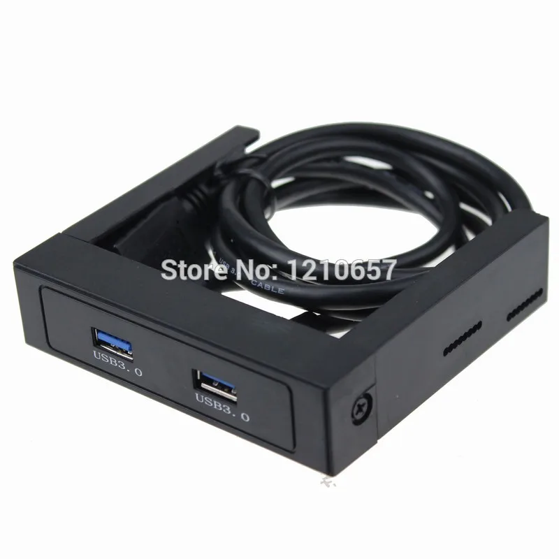 2 Ports USB 3.0 Female Mount Front Panel Converter Cable adapter ...