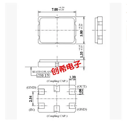 TEW imported tiles filter 5 * 7 45 m 45 MHZ crystal 6 feet 45.000 MHZ ...