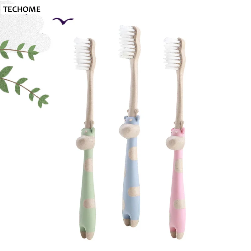 Children-Toothbrushes-Wheat-Fiber-Material-Toothbrush-Soft-Hair-Small ...