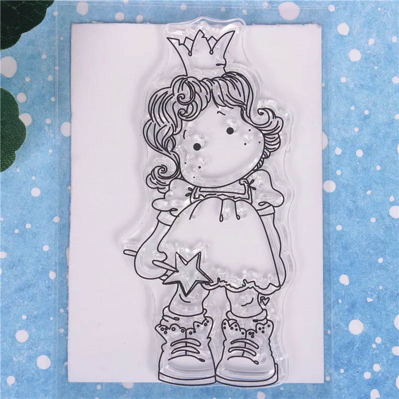 Princess Girl Magical Crown Transparent Clear Stamp Metal Cutting Dies ...