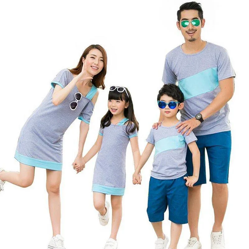 Ropa familiar con hombros especiales para madre e hija, vestidos ...