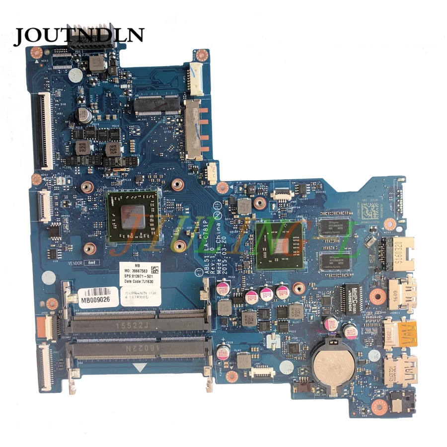 Joutndln For Hp 15-af Laptop Motherboard 813971-501 Abl51 La-c781p W ...