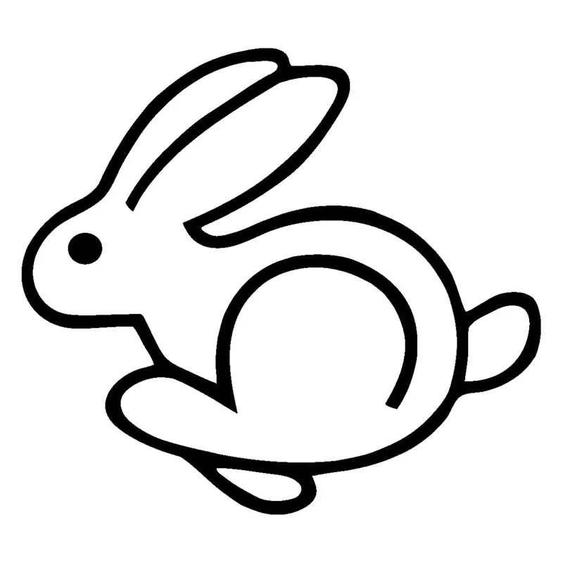 HotMeiNi 14cmx13cm Rabbit Racing Personality Vinyl Stickers Car ...