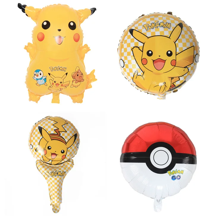 10PcsHot Pokemon Go Balloon Cute Pikachu Cartoon Party Birthday Balloon ...