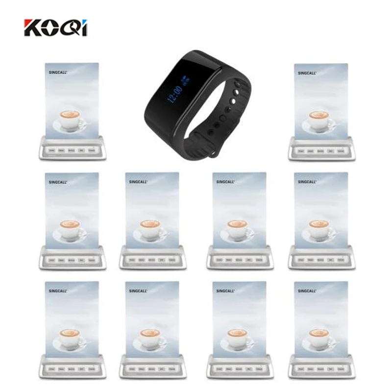 Wireless calling system restaurant buzzer systems 1 waterproof wrist ...
