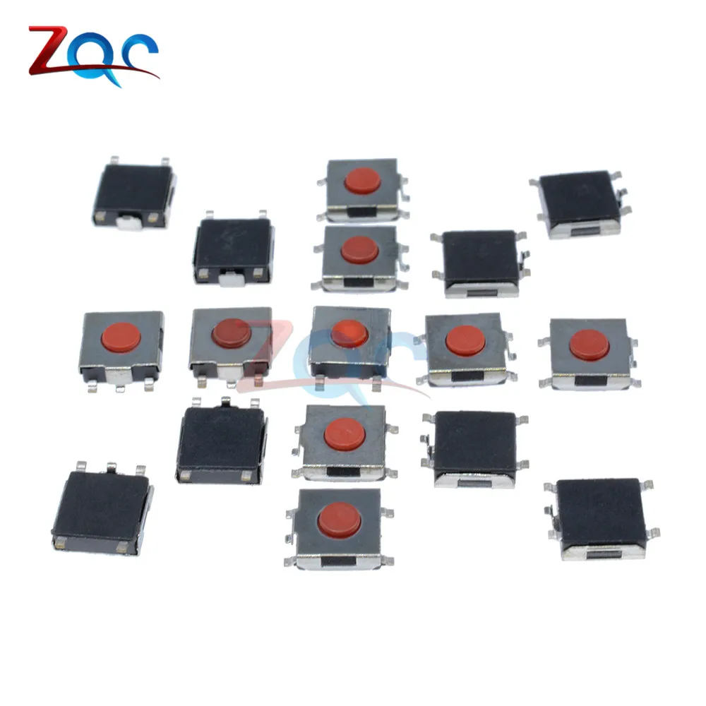 20pcs 6*6*2.5mm 촉각 푸시 버튼 스위치 택트 스위치 마이크로 스위치 4 핀 SMD|smd micro switch ...