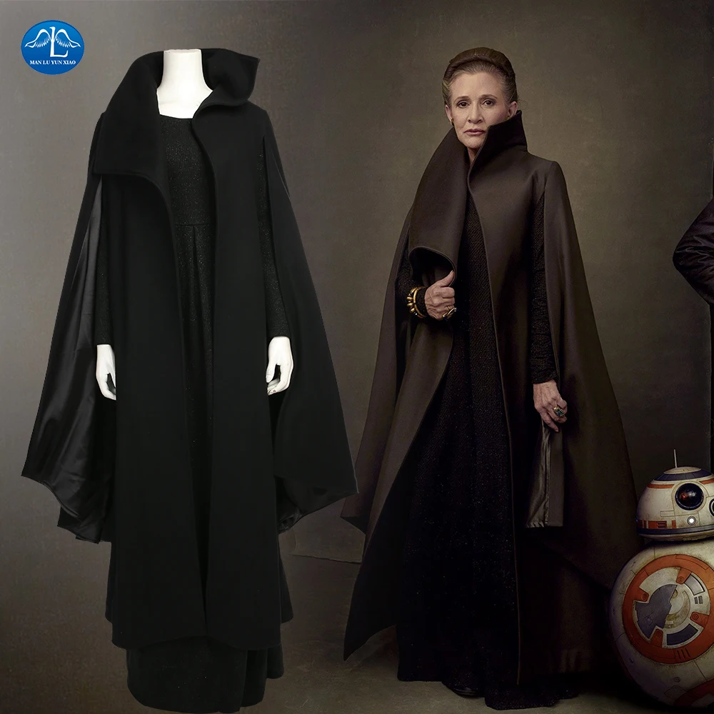 Star Wars 8 Cosplay Princess Leia Cosplay Costume Women Deluxe Outfit ...