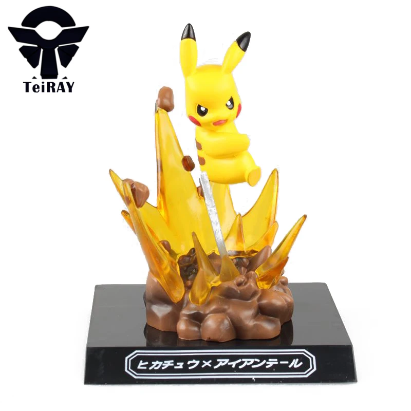 Kawaii Pikachu Figure Toy 12CM Japan Anime Yellow Pvc Action Figures ...
