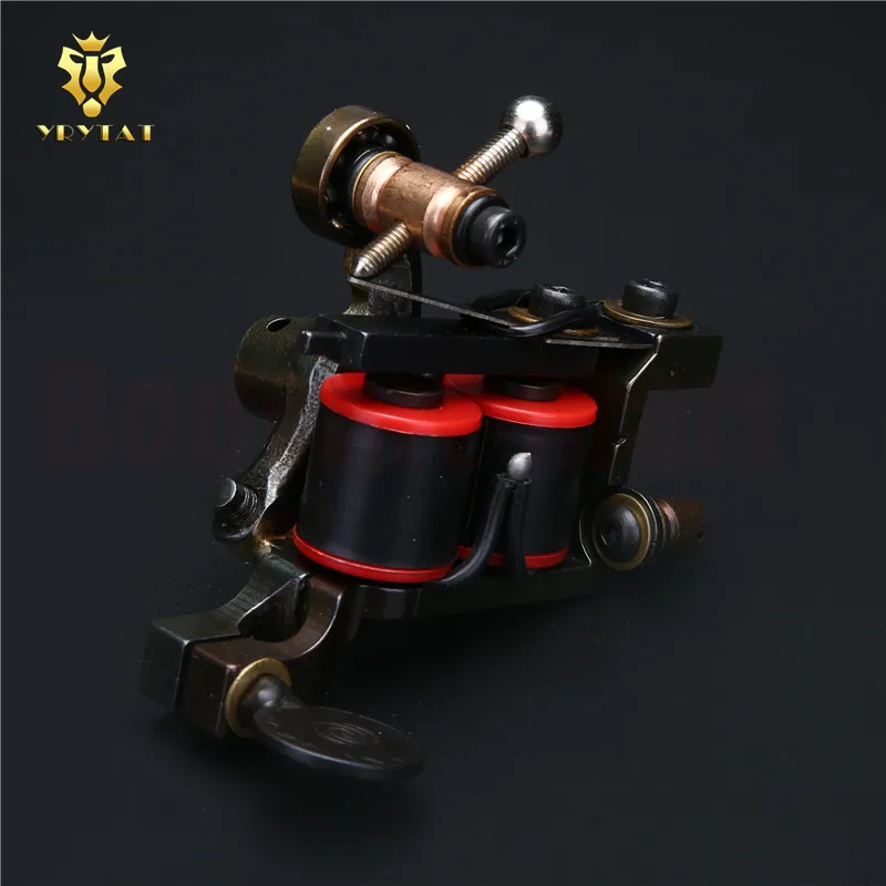 New Handmade Iron 10 Wrap Coil Shader Tattoo Machine Gun 25mm Coil ...