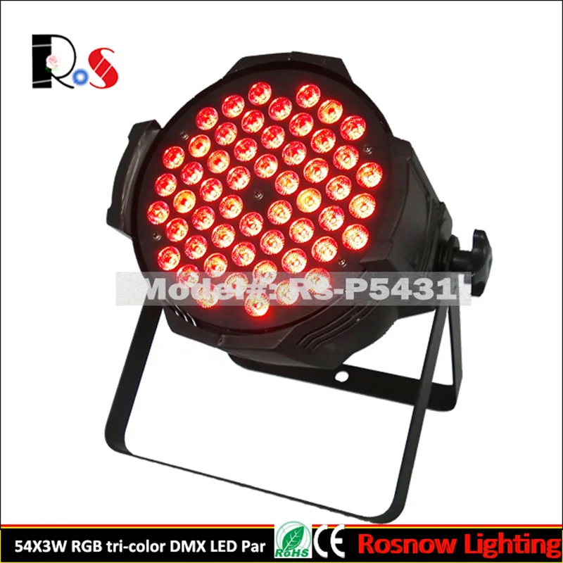 6pcs/lot 54x3w Rgb 3in1 Tricolor Multipar Led Par64 For Dmx Dj Events ...