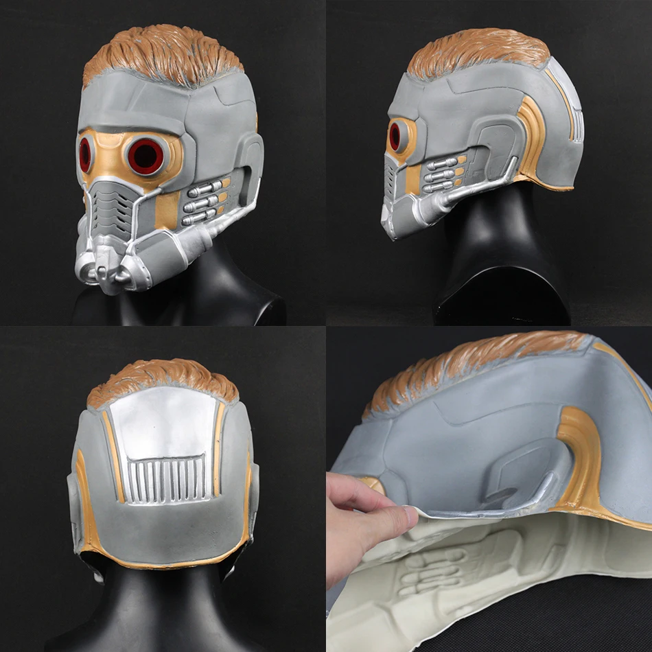 Star Lord Helmet Cosplay Latex Mask Avengers Infinity War Masks ...