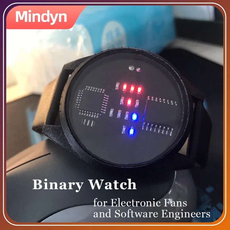 Diy Led Display Binary Watch Fashionable Accessory Special Gift For Electronics Fans Software ...