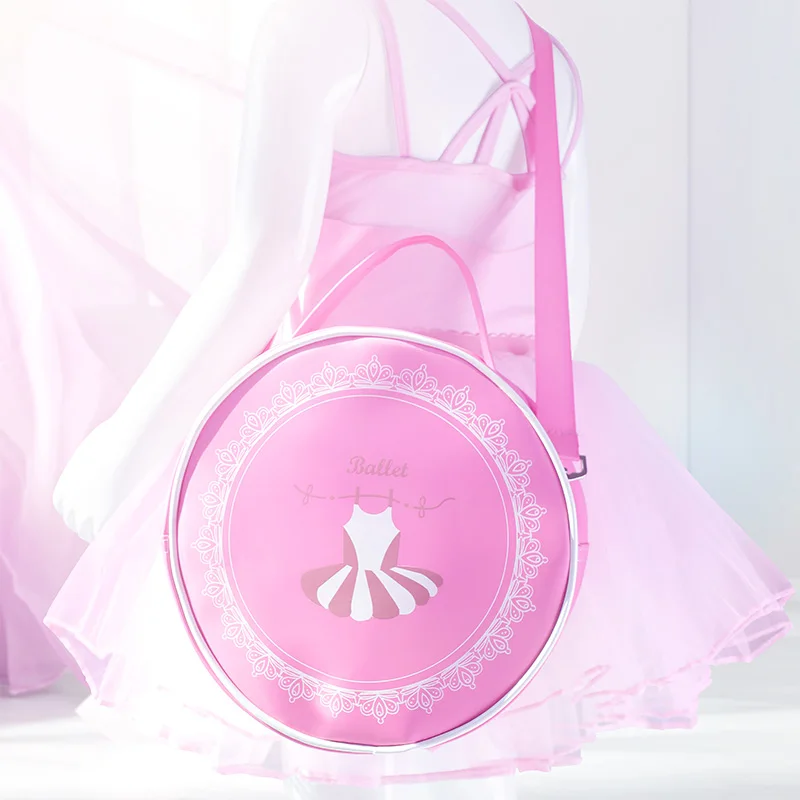 Round-Cute-Pink-Dance-Bag-Girls-Korean-Ballet-Bag-Kids-Princess ...