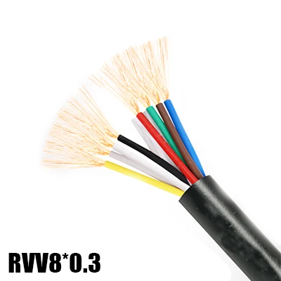 RVV8 Электрический провод сигнальные линии Мощность кабель RVV8X0.3/0,5 ...