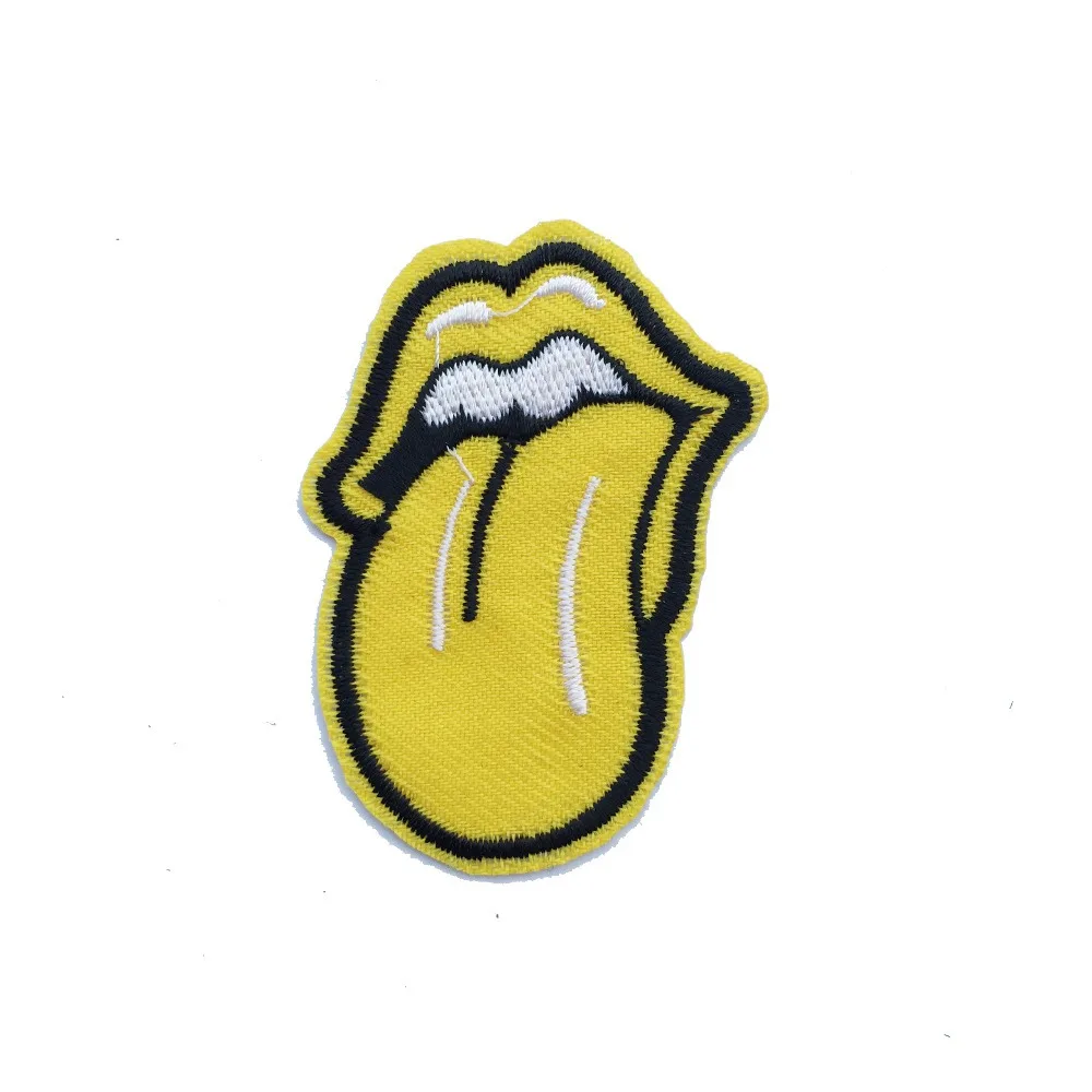 Classic Embroidered Iron On Patches Replica Of Rolling Stones Tongue