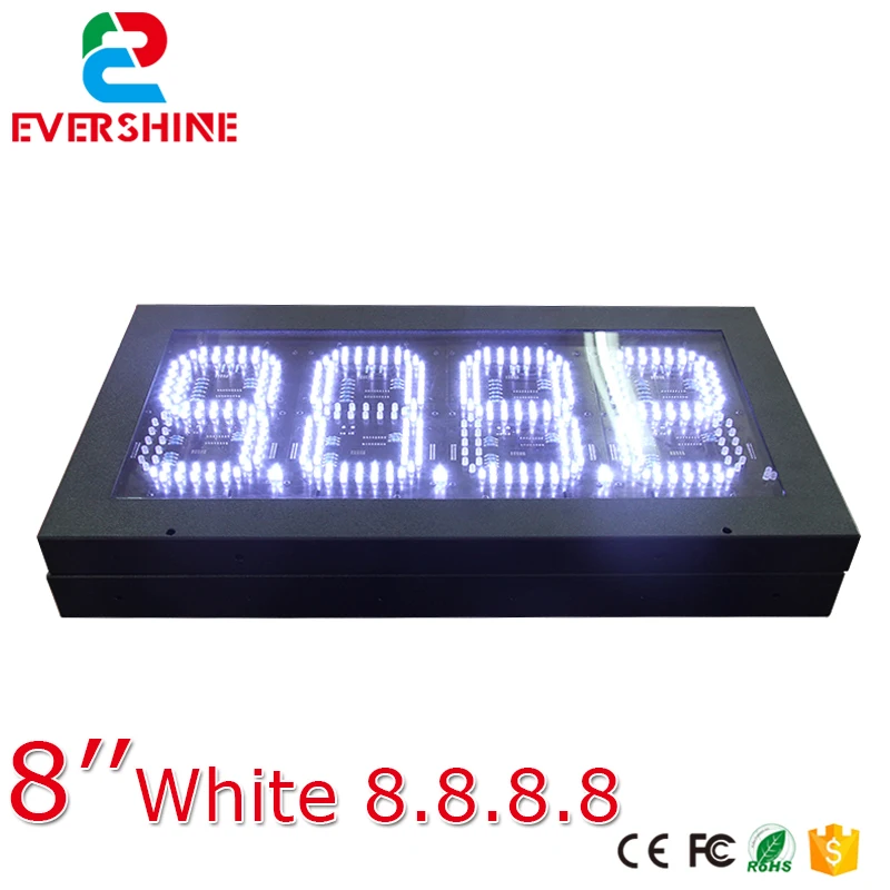 7 Segment Oil Gas fuel white 8'' digital numbers led petrol station ...