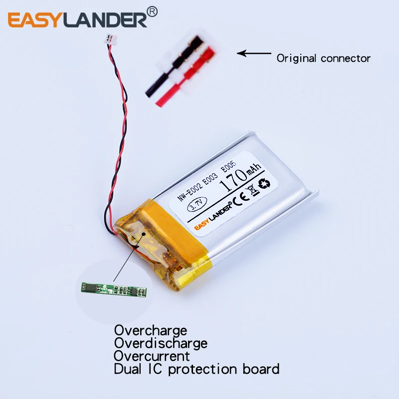 Easylander Batería de ion de litio de 3,7 V, 170mAh, repuesto para SONY ...