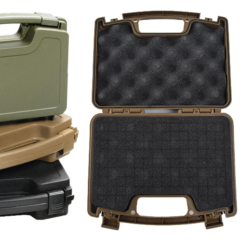 Tactical-Hard-ABS-Pistol-Box-Handgun-Storage-Gun-Guard-Case-Padded-w ...