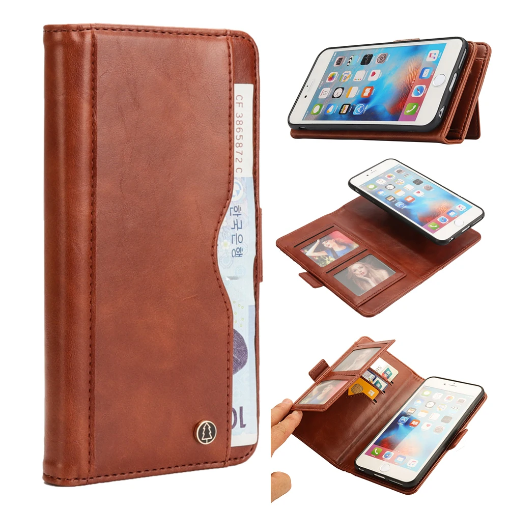 Arc Bracket 2 in1 leather Case For iPhone 6 6S 7 8 Plus Coque Cover ...