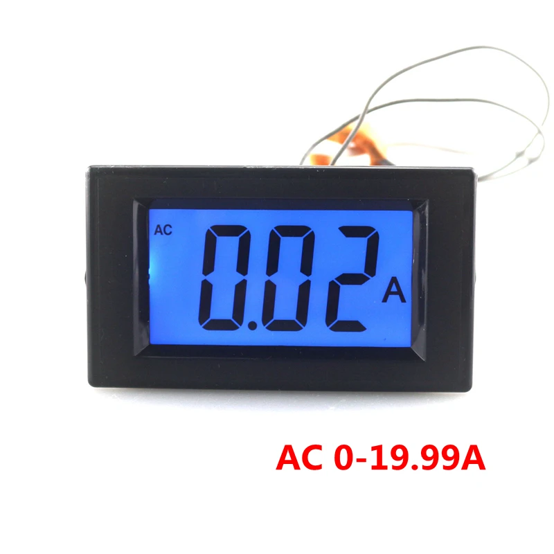 Ac 0-19.99a 220v Amp Meter Ampere Gauge Meter Ac Ammeter Digital Power ...