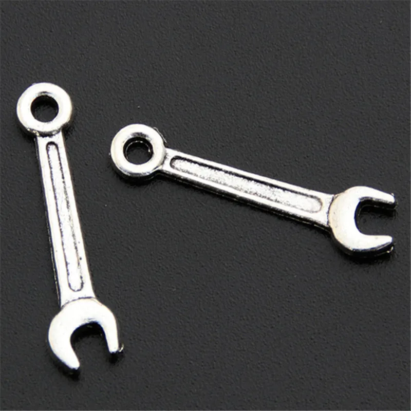 60pcs-Silver-Color-Zinc-Alloy-Life-Tool-Spanner-Charms-Pendant-For ...