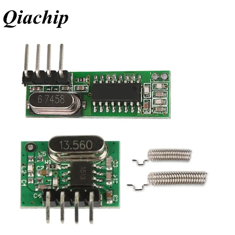 QIACHIP 433 Mhz Superheterodyne RF Receiver and Transmitter Module For ...