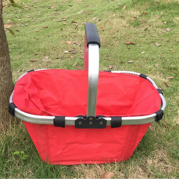 Large folding basket folding basket Oxford cloth vegetable basket fruit ...