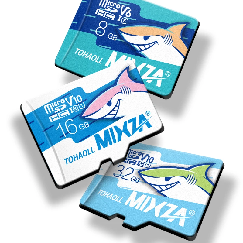 Discount !! MIXZA Shark Micro SD Card 256GB 128GB 64GB UHS-3 80MB/S ...