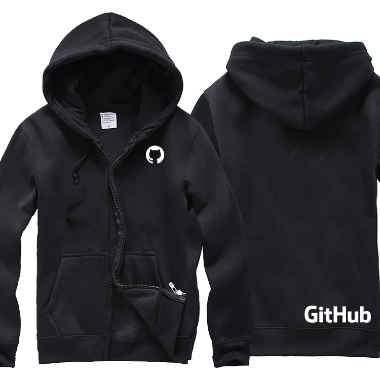 Autumn And Winter New Hoodies Github Linux Merb Ruby Programmer Sweatshirts Men Cotton Zipper