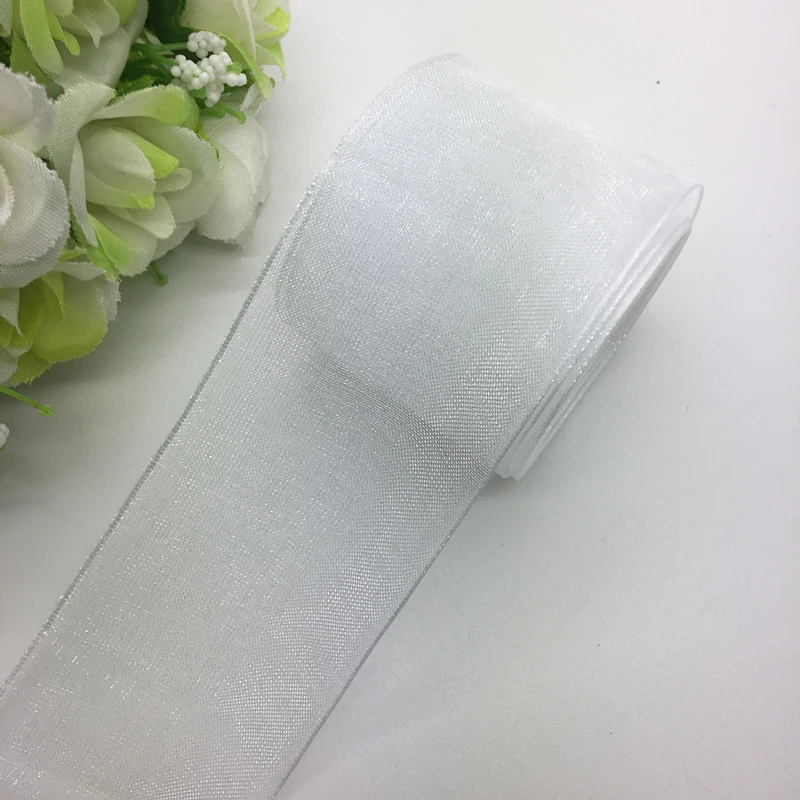 Organza Hair Wedding Decoration | White Organza Ribbons 50 Yards - 5 ...