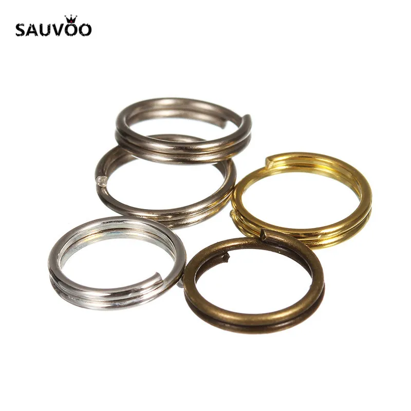 Sauvoo 200Pcs Antiek Brons Zilver Goud Rhodium Kleur Jump Split Ring Double Loops Dia 4/6/8/10Mm ...