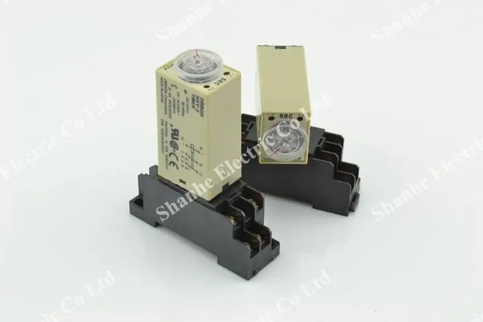 2 kits on delay timer relay with socket Base Power On Time Delay Solid ...