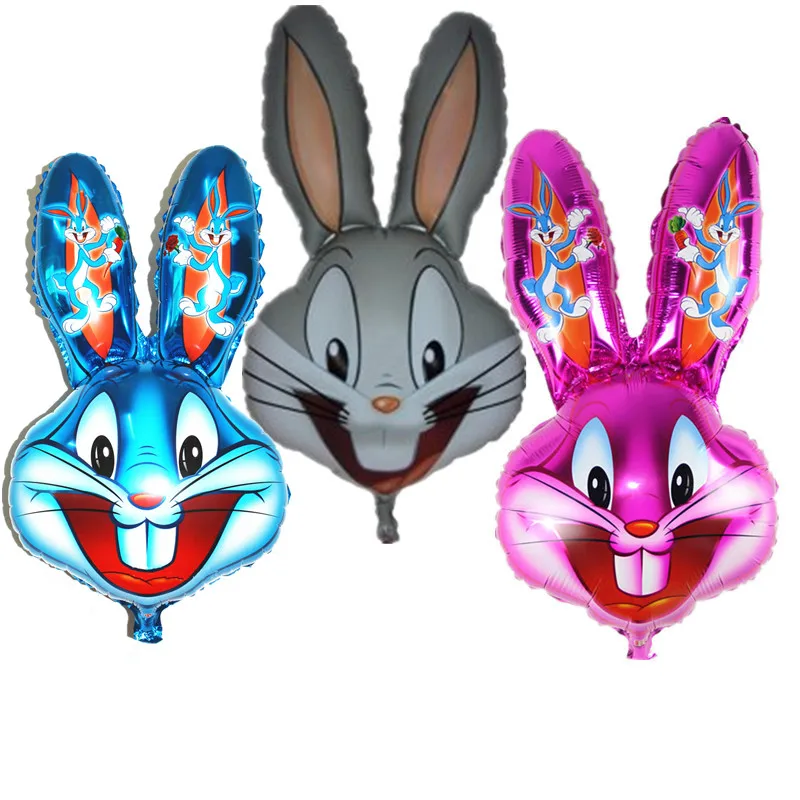Lovely Bugs Bunny Rabbit Head Foil Balloons Cartoon Looney Tunes Animal ...