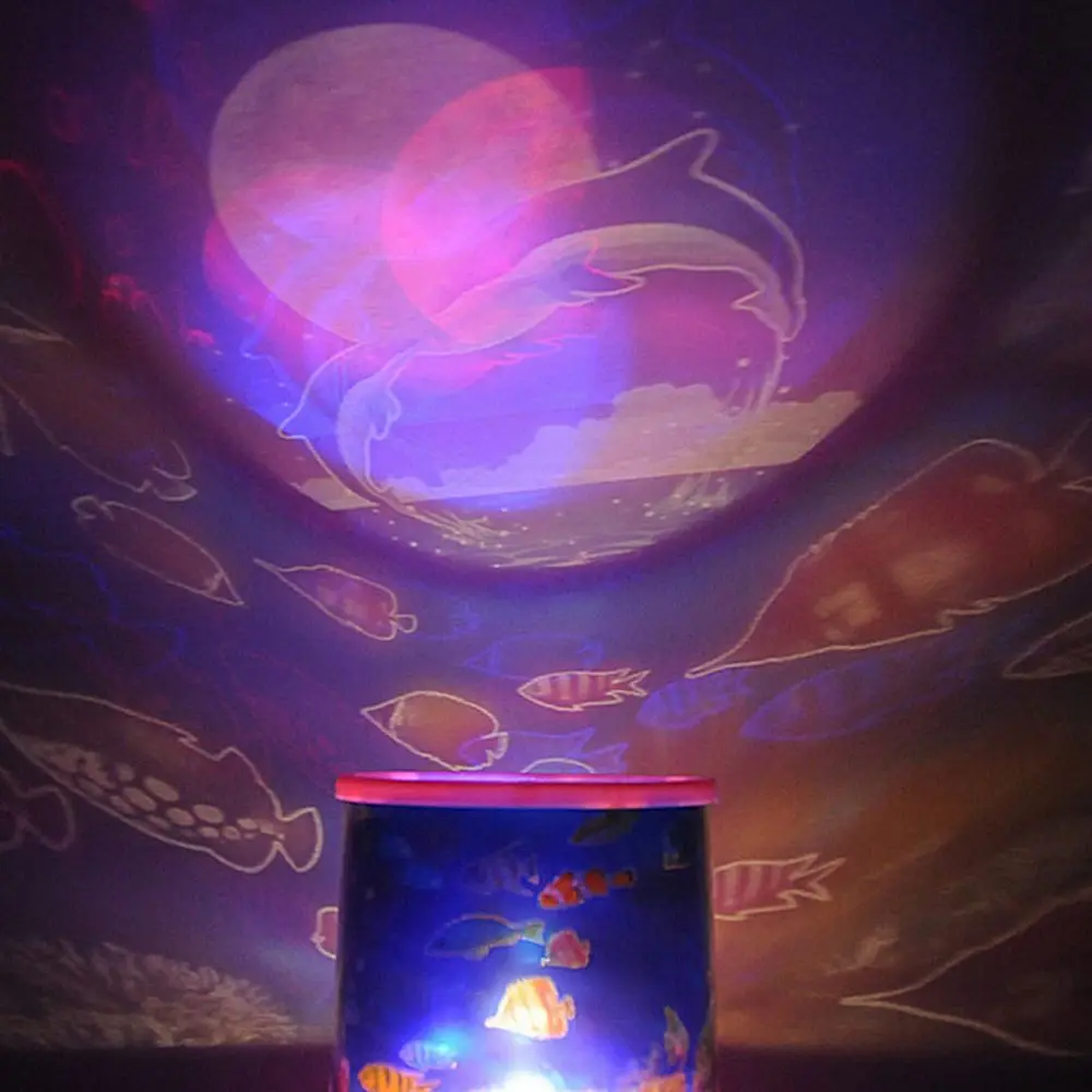 Misterioso Oceano Mar Peixe Brilhante Lâmpada Do Projetor LED Night ...