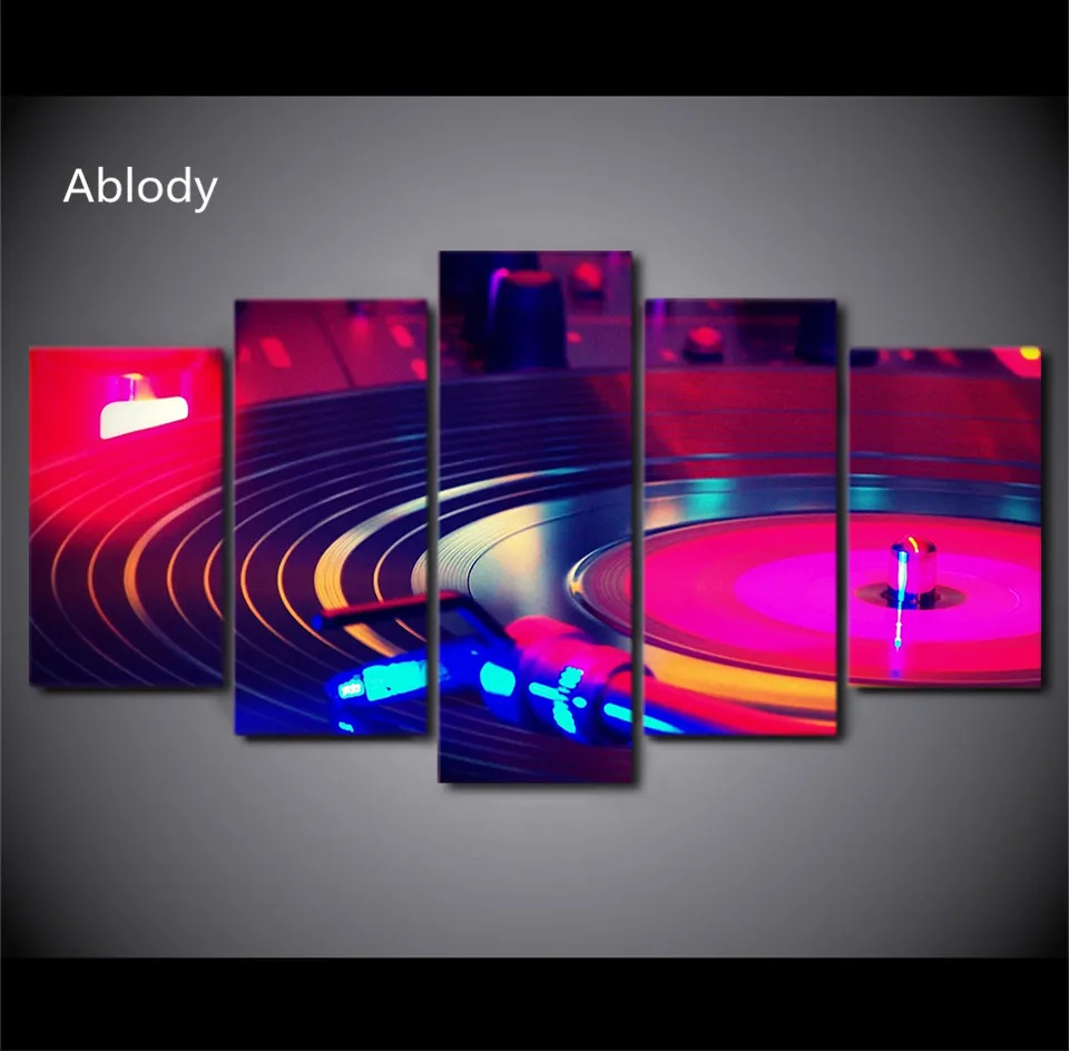 HD Imprimé 5 Pièce Toile Art CD ROM Peinture Affiche de Musique mur ...