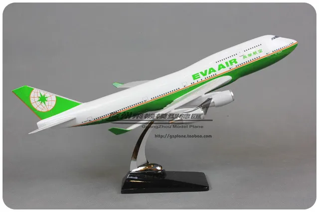 Aliexpress.com : Buy 47cm Eva Airlines Airplane Model Boeing 747 Resin ...