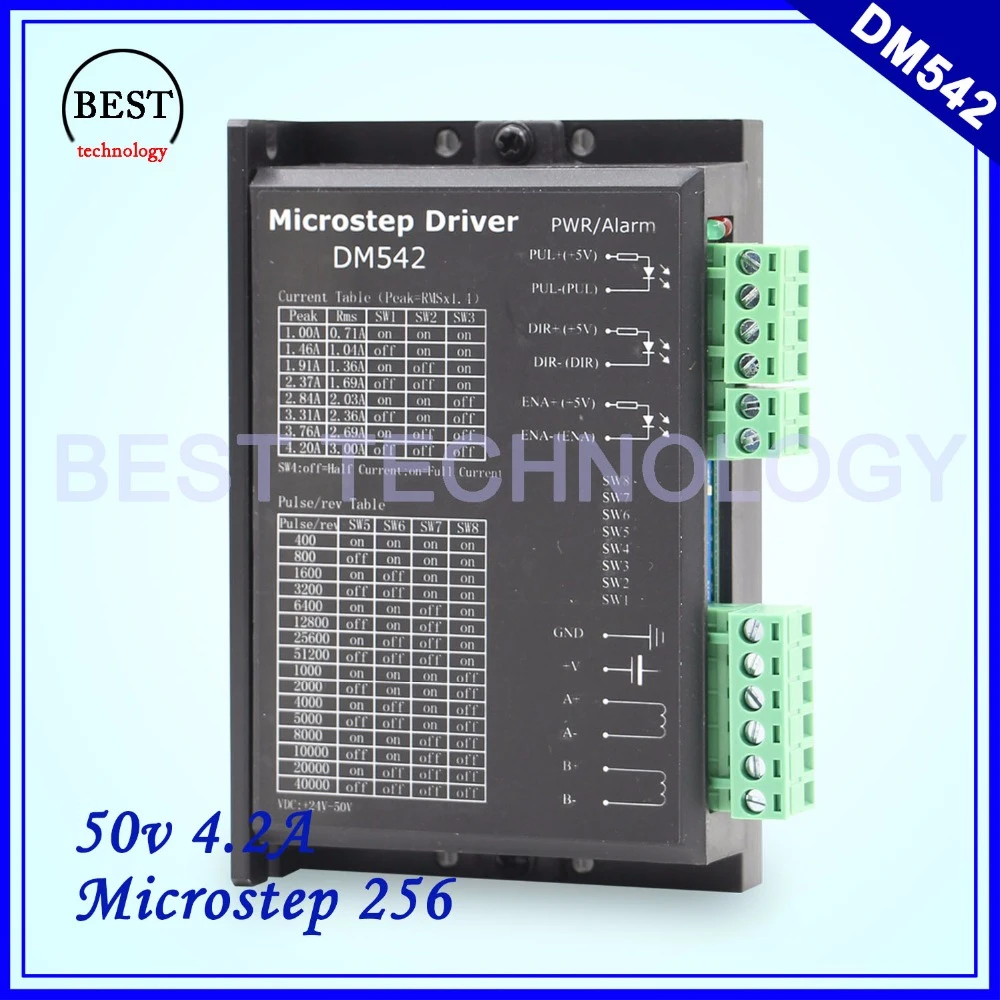 Driver M542 Stepper motor Driver 50V/4.2A Microstep 256 DM542 24 50v 4 ...