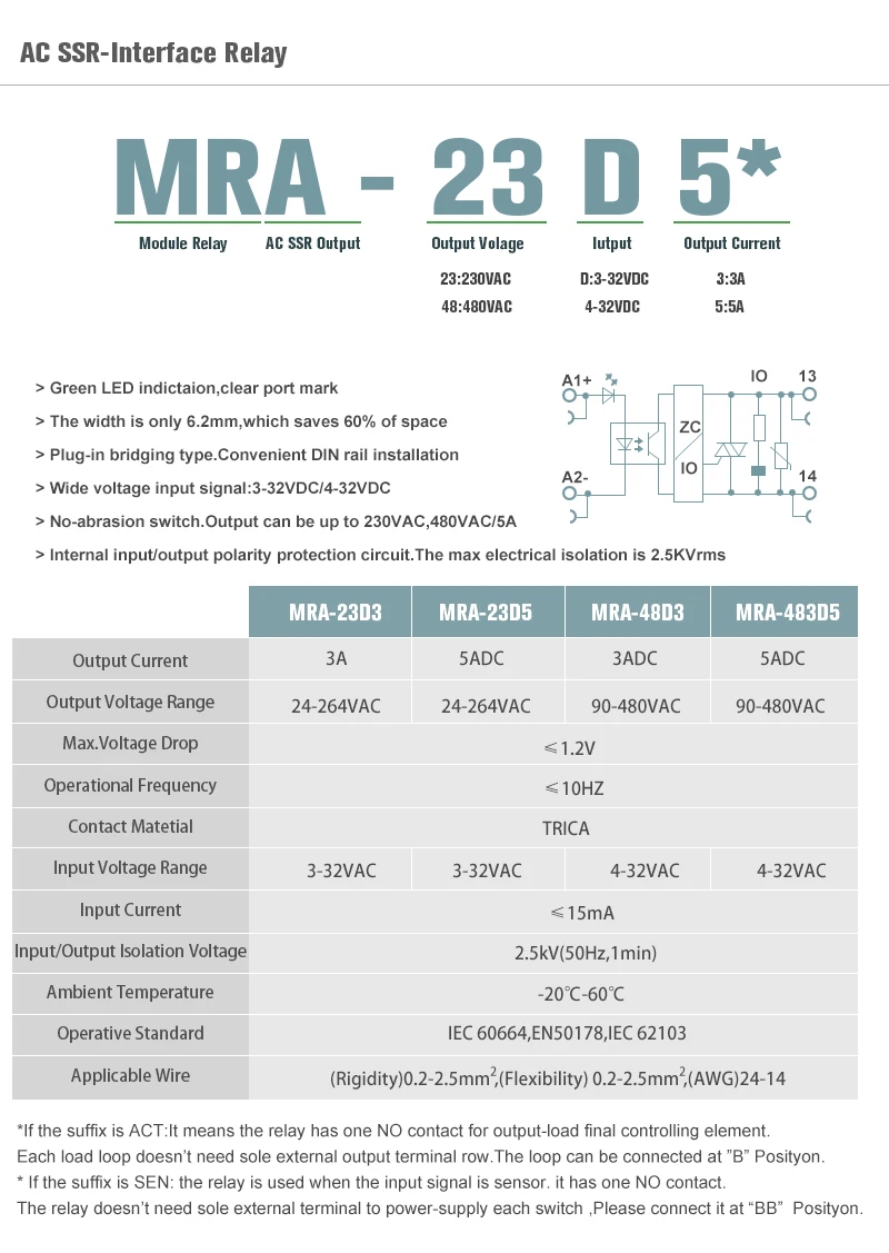 1 шт./лот MRA-23D2 клеммные блоки на din-рейку, релейный модуль, вход 2A: 3 в 5 в 12 В 24 В DC ...