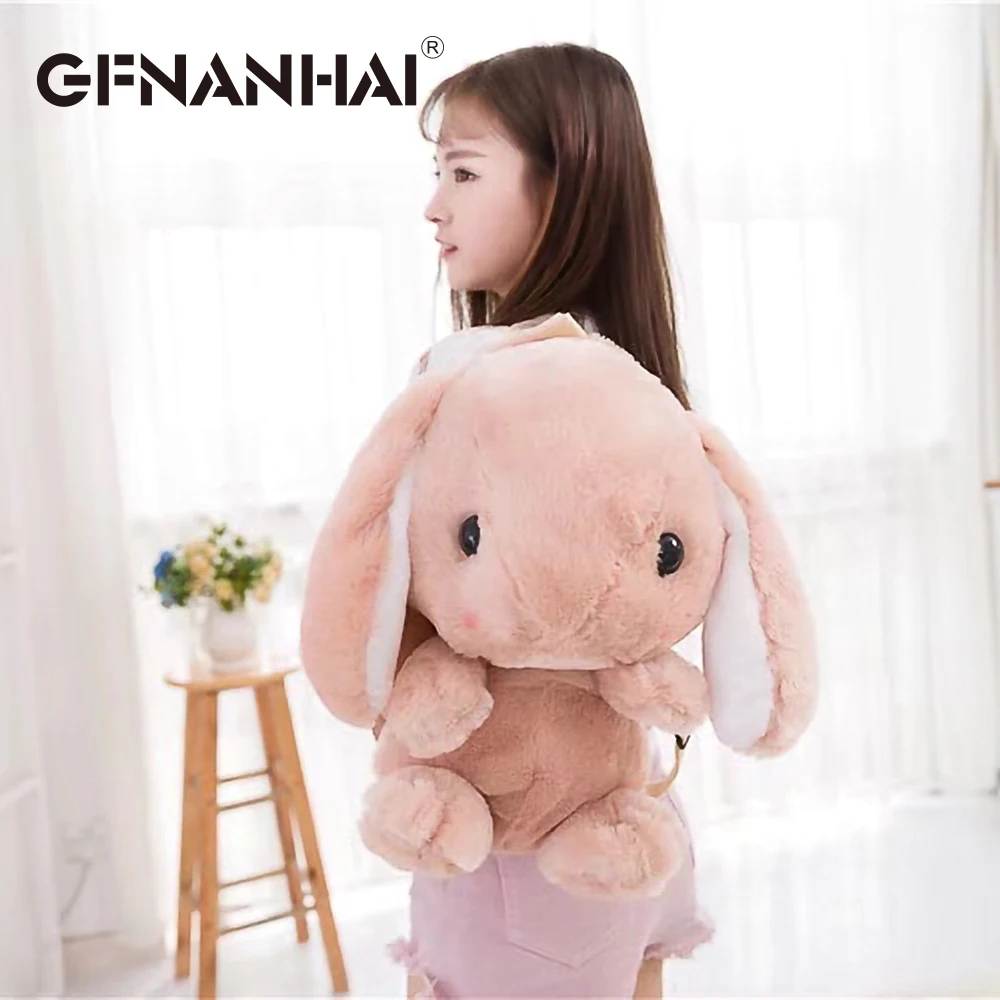 Mochila de peluche de conejo con orejas largas para niños, de 50cm de ...
