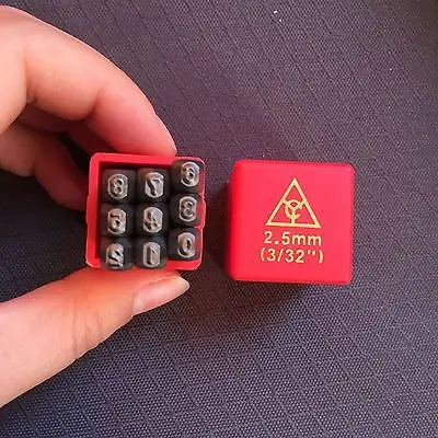 9Pcs 3/32''/ 2.5mm Steel Number Stamps Punch Dies Set (0 8)|set die|set ...