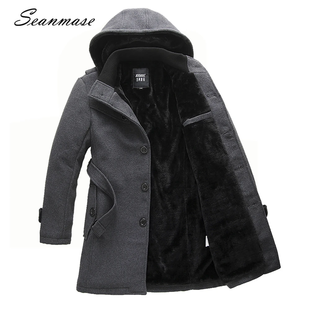 Winter Fashion Wool Coat For Men High Quality Thick Warm Slim Jacket ...