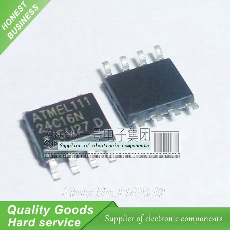 50 unids/lote AT24C16 24C16 SOP8 de memoria en blanco memoria Original nuevo|memory ics ...
