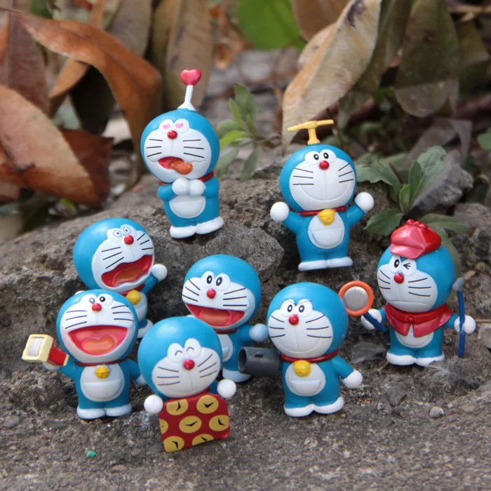 Hot ! NEW 4cm 8pcs/set mini Doraemon action figure toy Christmas gift ...