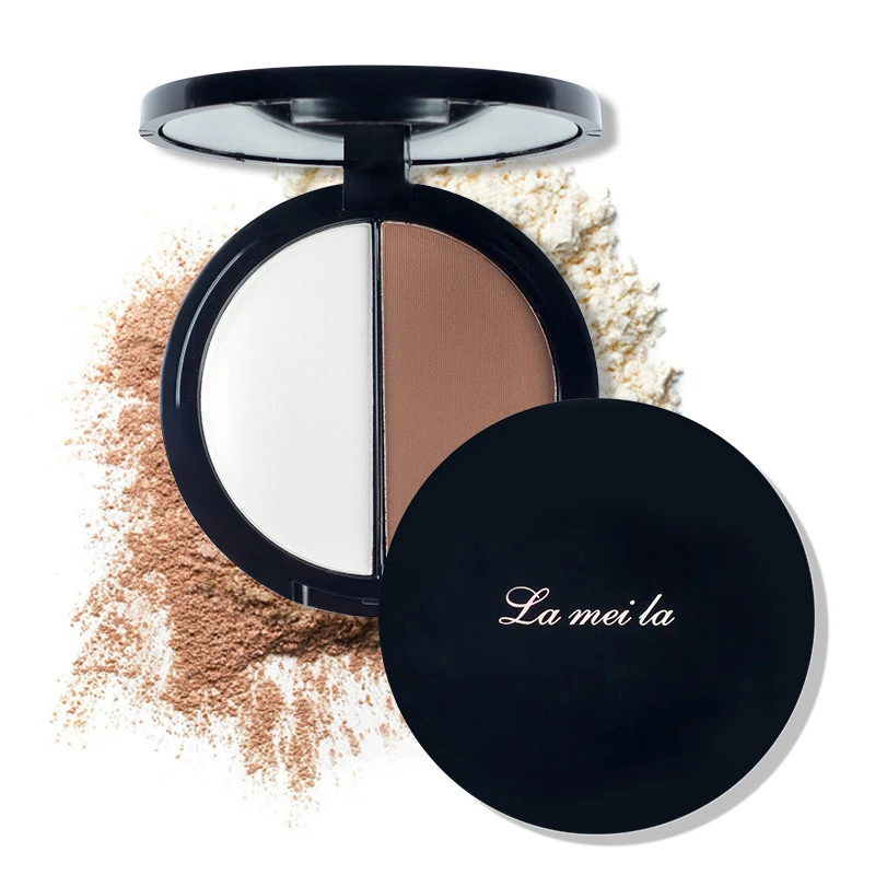 LAMEILA 2 Color Face Matte Powder Contour Bronzer Highlighter Palette ...