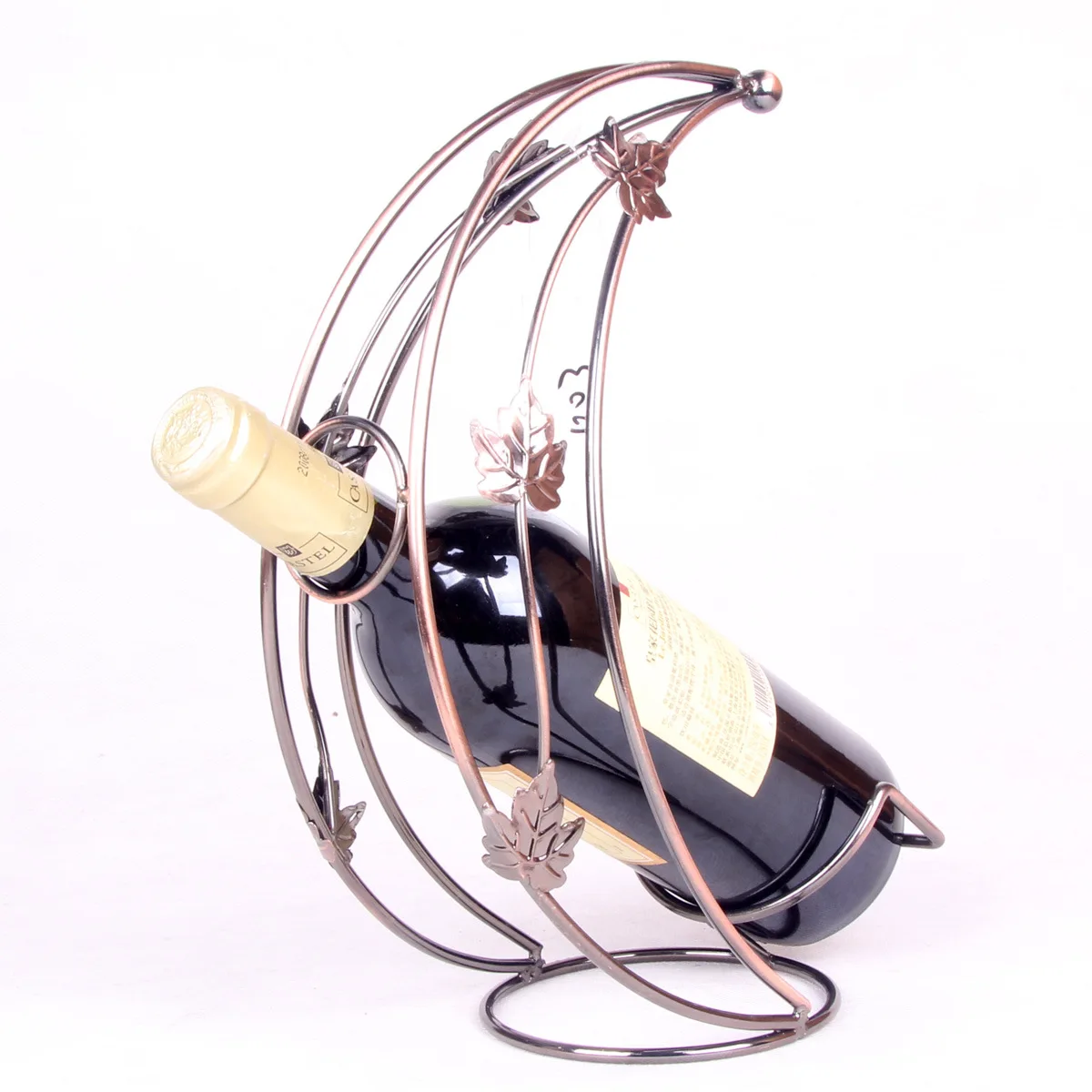 European Iron Wine Rack crescent vintage wine frame decoration wrought ...